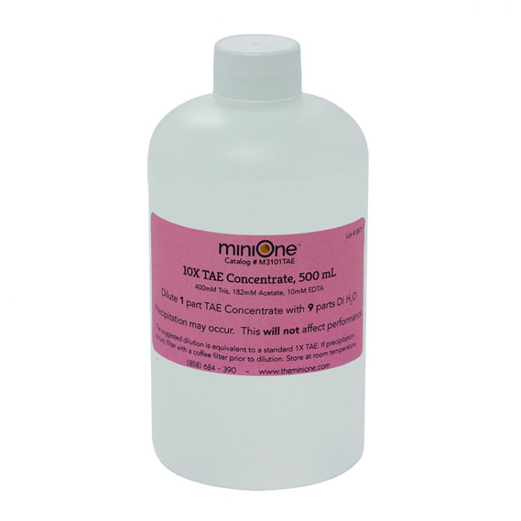 TAE Running Buffer Concentrate (M3101TAE) • MiniOne Systems TAE Running Buffer Concentrate (M3101TAE) • MiniOne Systems